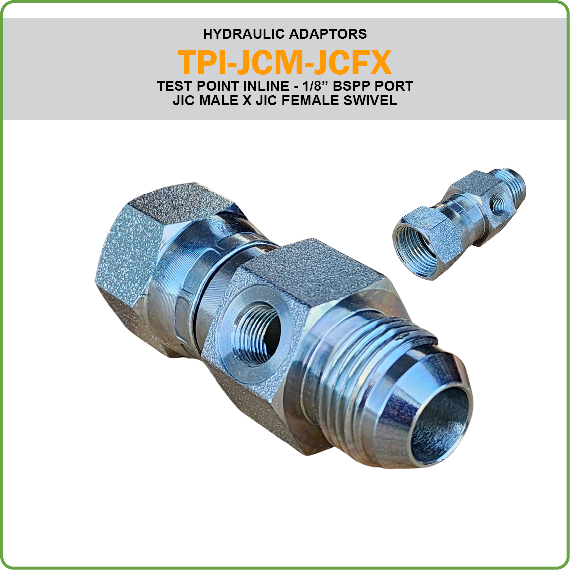 HYDRAULIC INLINE TEST POINT - JIC – Tasmanian Hose Solutions Online Store HYDRAULIC INLINE TEST POINT - JIC – Tasmanian Hose Solutions Online Store